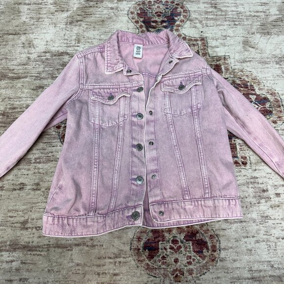 H&M | Jackets & Coats | Hm Girls Pink Denim Jean Jacket In Great Shape ...